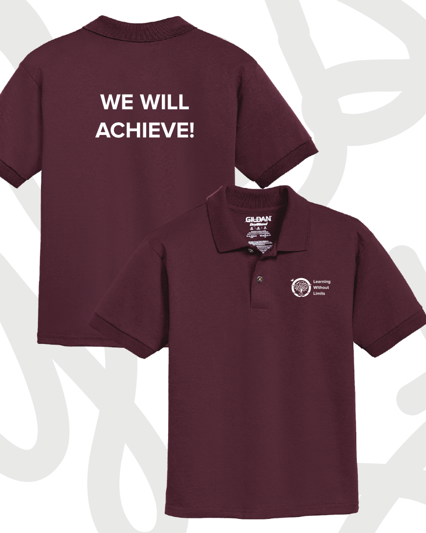 LEARNING WITHOUT LIMITS SHORT SLEEVE POLO SHIRT w/ logo – Student Styles