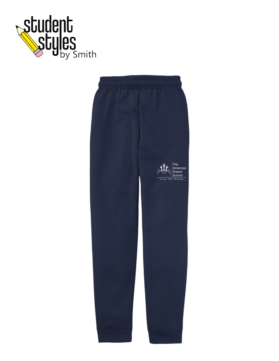 ADS Navy P.E. Joggers with logo – Student Styles