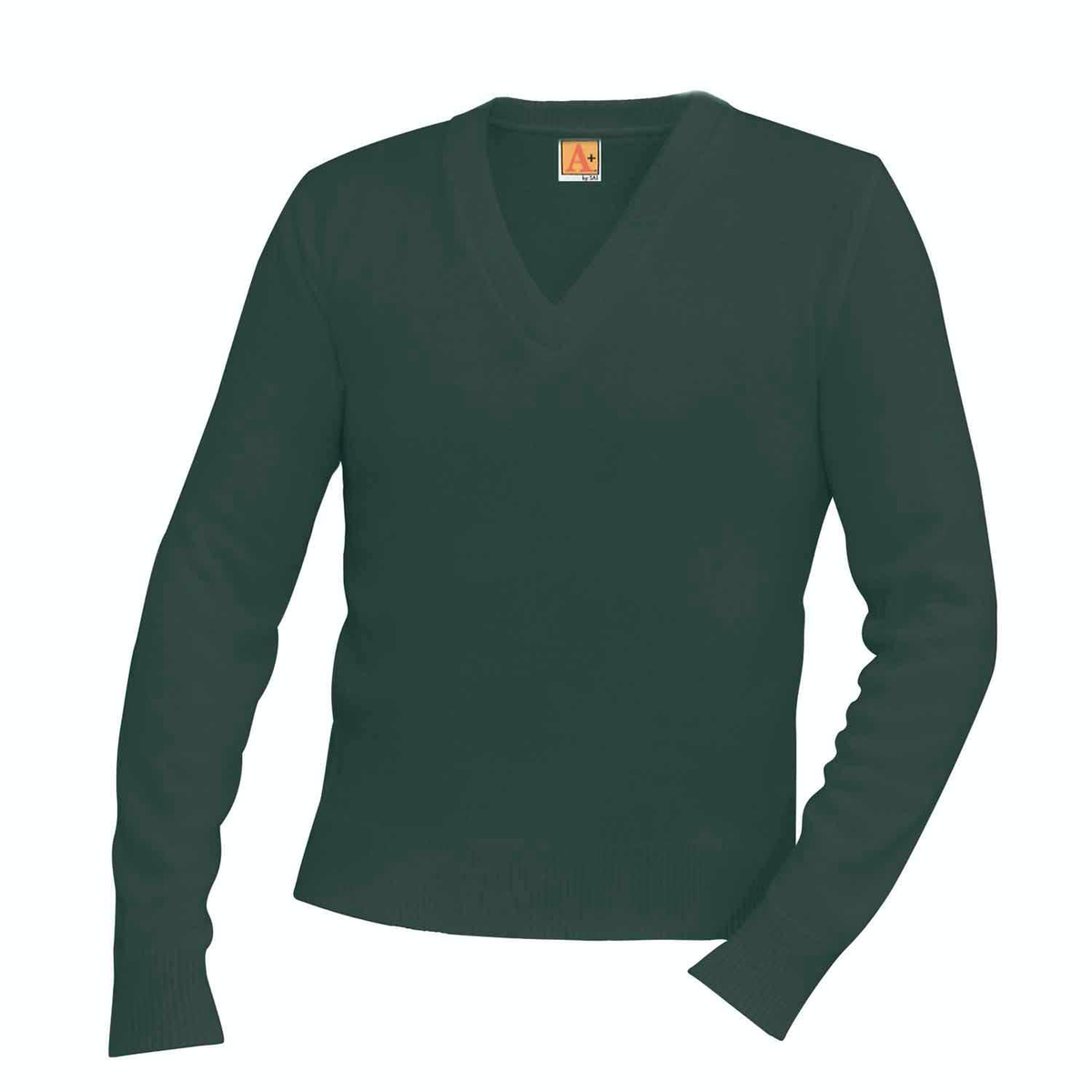 Forte Prep HIGH SCHOOL Dark GREEN V-NECK PULLOVER SWEATER with school ...